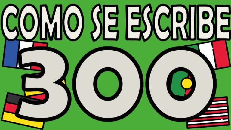 ¡Descubre cómo se escribe 300 en letras de forma rápida y sencilla ...